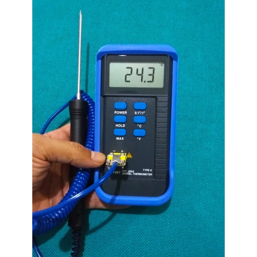 Jual Set Thermometer Digital single Channel Plus Thermocouple Probe ...