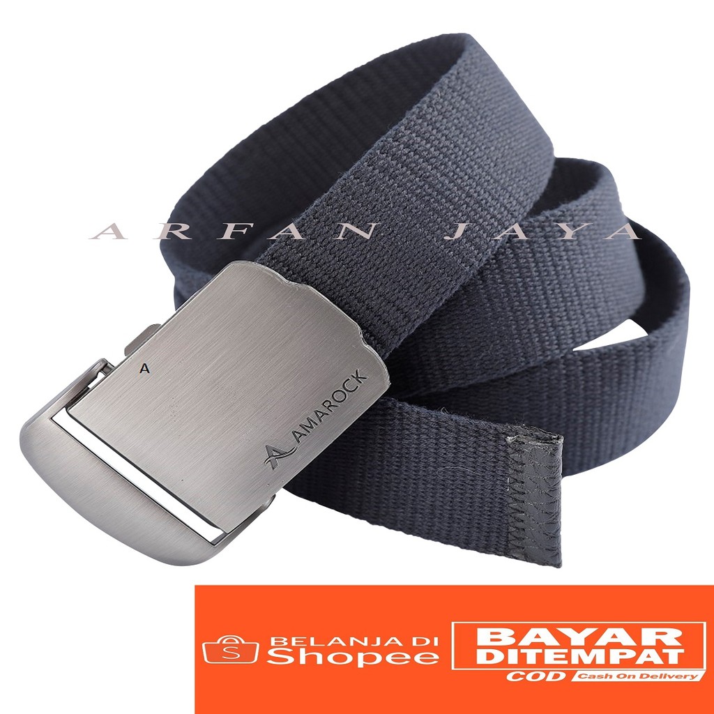 Jual Ikat pinggang pria canvas - model kepala Jepit Amarock 140CM ...