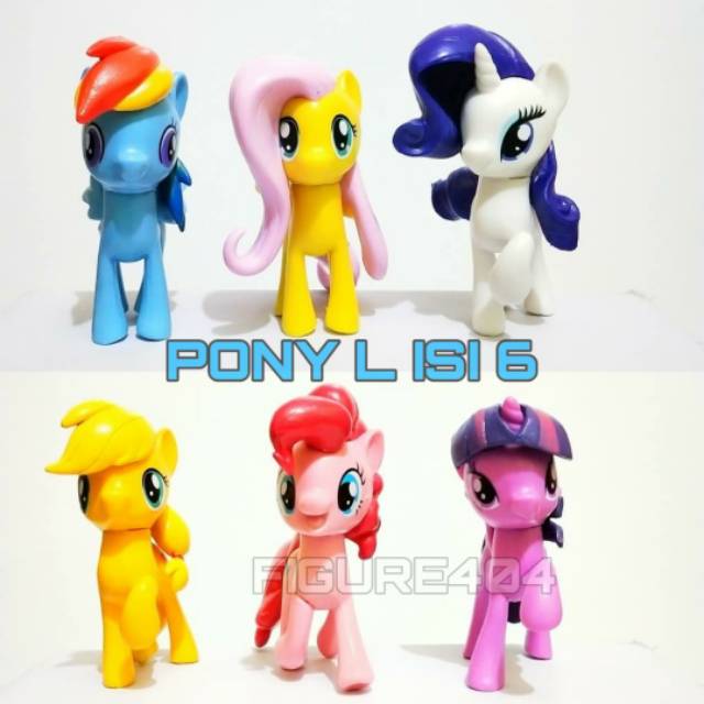 Jual MY LITTLE PONY L isi 6 pcs - Action Figure Set Miniatur Pajangan ...