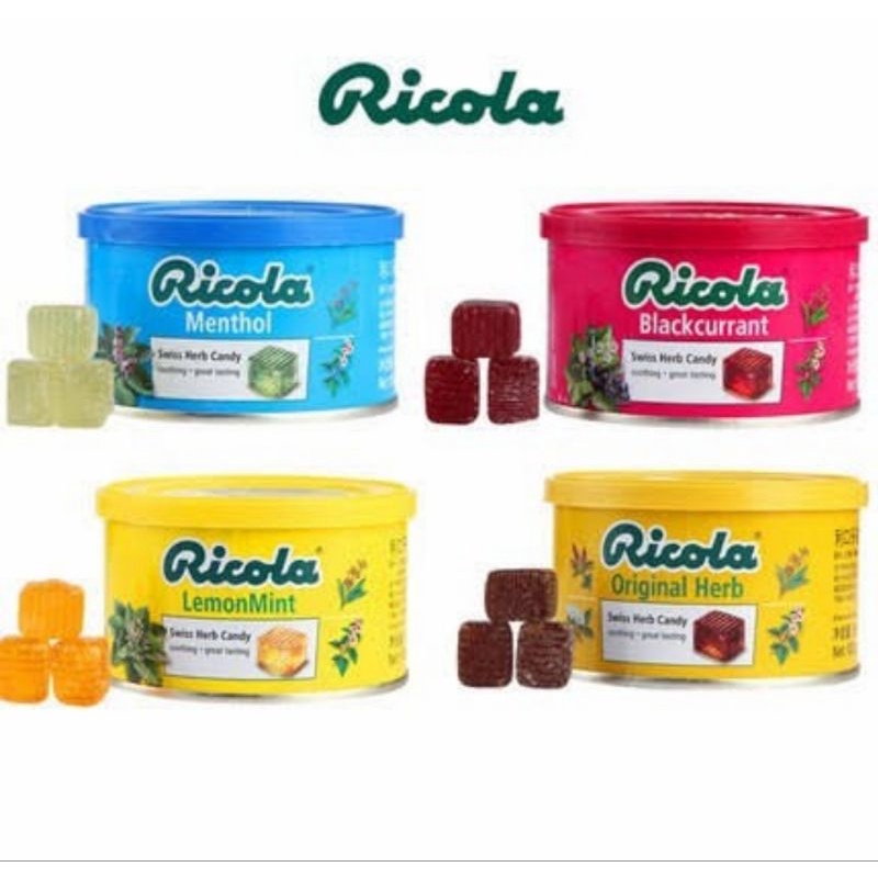 Jual Ricola Original Mint Menthol Lemon Blackcurrant Swiss Herb Candy ...