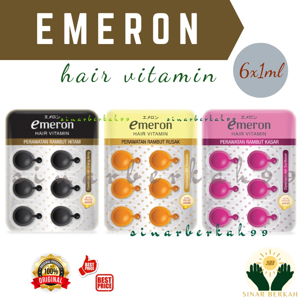Jual Emeron Hair Vitamin 6x1ML All Varian | Shopee Indonesia