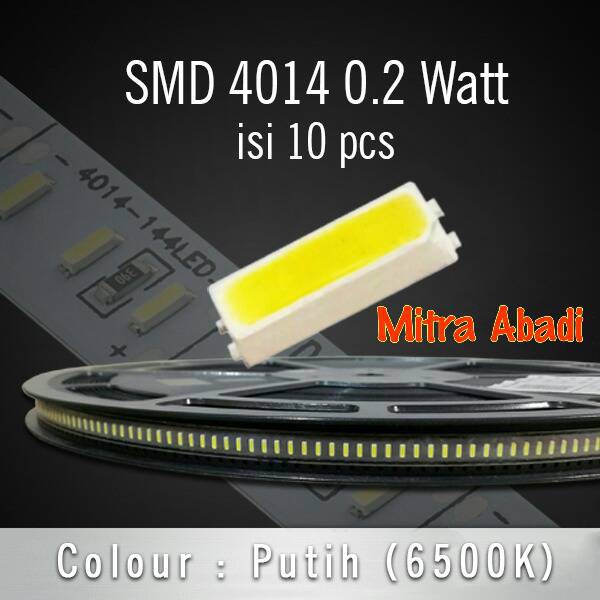 Jual LED SMD 4014 Putih/White 6000-6500K 0,2W (1 SETT = 10 pcs ...