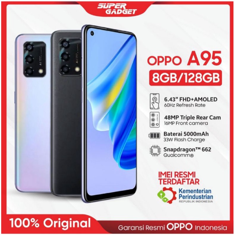 Jual Oppo a95 ram 8 internal 128 gb | Shopee Indonesia