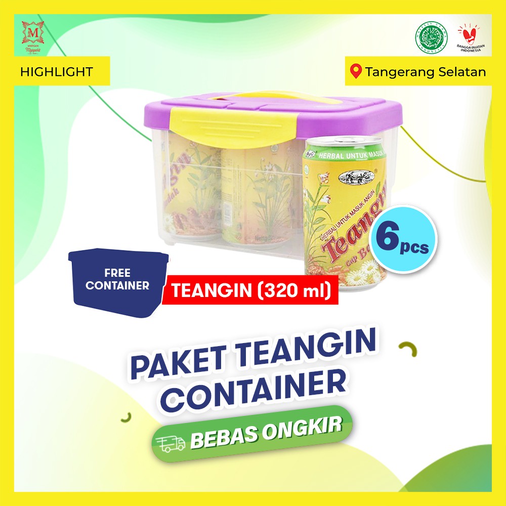 Jual Teangin Paket isi 6 kaleng @320ml FREE Container | Shopee Indonesia