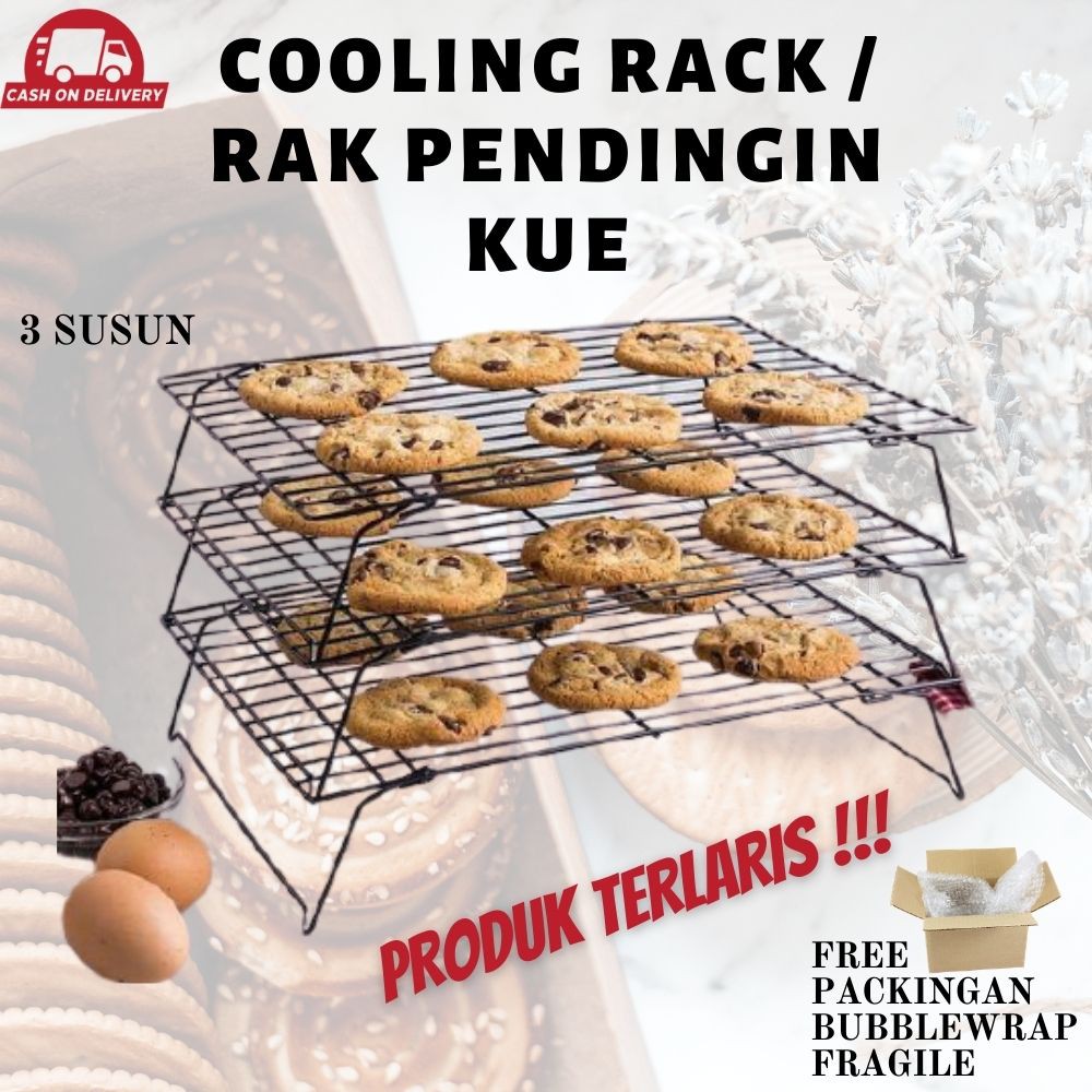 Jual Rak Pendingin Kue 2 Susun | Cooling Rak Tiga Tier Peniris Kue ...