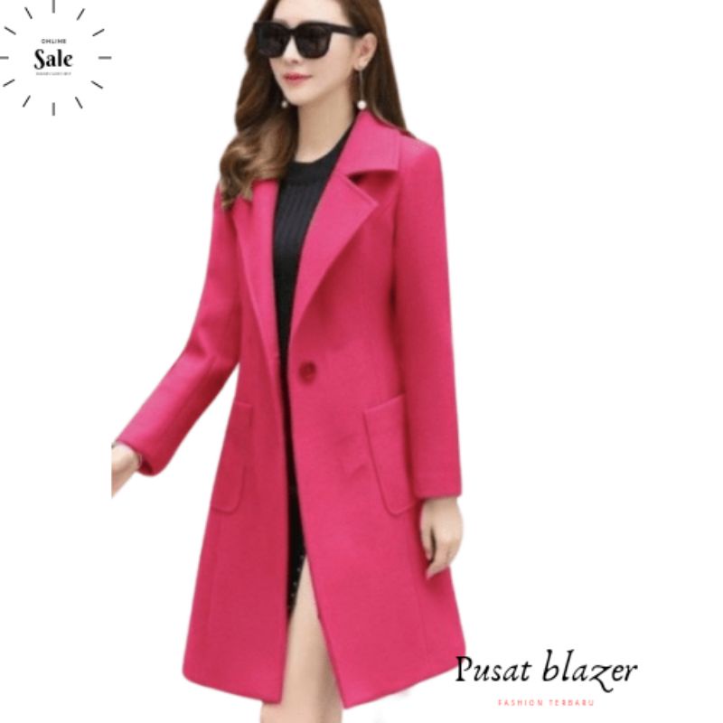 Jual LONG COAT WANITA / LONG COAT PANJANG / LONG BLAZER COAT CEWE ...