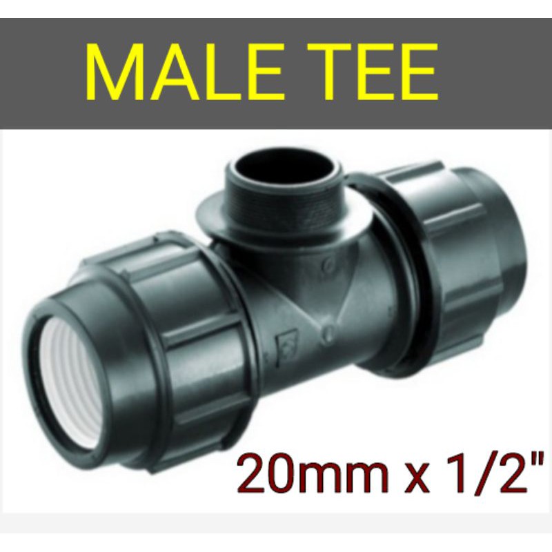 Jual MALE TEE HDPE 20mm x 1/2" | Shopee Indonesia