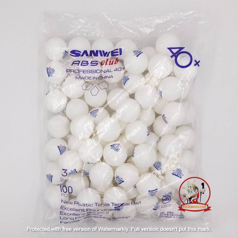 Jual 100 Pcs Bola Pingpong SANWEI ABS CLUB 40+ [PUTIH] | Shopee Indonesia