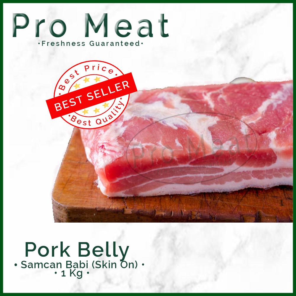 Jual Daging Babi Pork Belly / Samcan 1 kg (Skin ON) | Shopee Indonesia