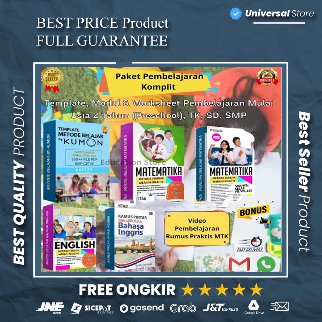 Jual Koleksi Pembelajaran Modul Worksheet Mulai Usia 2-15 Tahun Komplit ...