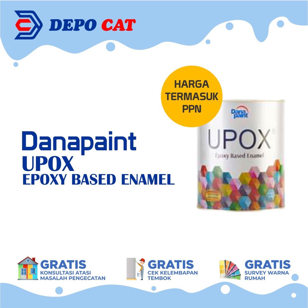 Jual Cat Epoxy Lantai Upox Danapaint 1L Set | Shopee Indonesia