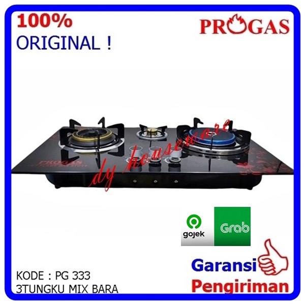 Jual Kompor Gas 3 Tungku Kompor Tanam 3 Tungku Progas PG 333 2Gas MIX 1Bara KHUSUS OJOL | Shopee ...