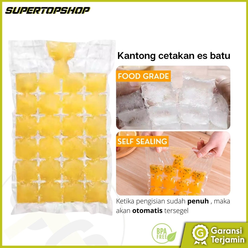 Jual Tempat cetak es batu kantong cetakan es batu cube plastik cetak es ...