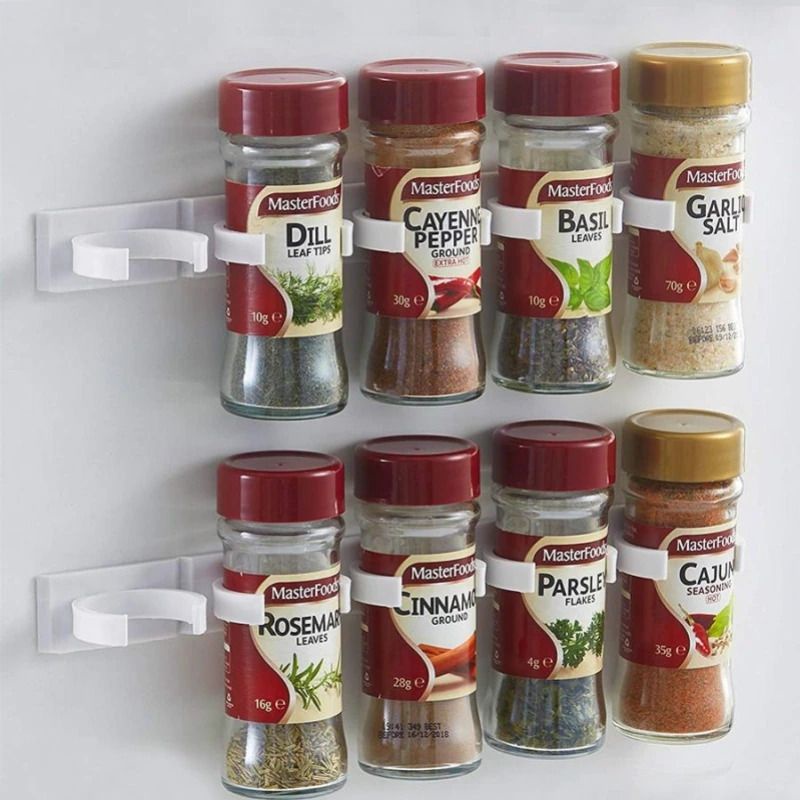 Jual Rak gantung botol bumbu dapur 2 strip/ rak gantung botol tempel 2 ...