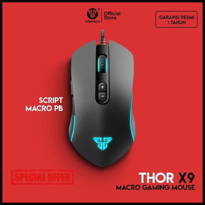Jual Fantech Gaming Mouse X9 Thor Standart Macro Harga Diskon | Shopee ...