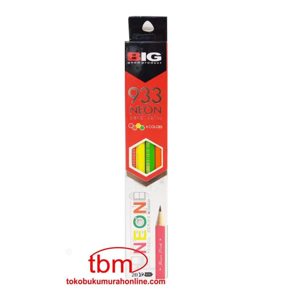 Jual PENSIL 2B NEON SERIES 4 COLORS BIG / PENSIL 2B 4 WARNA BIG ...