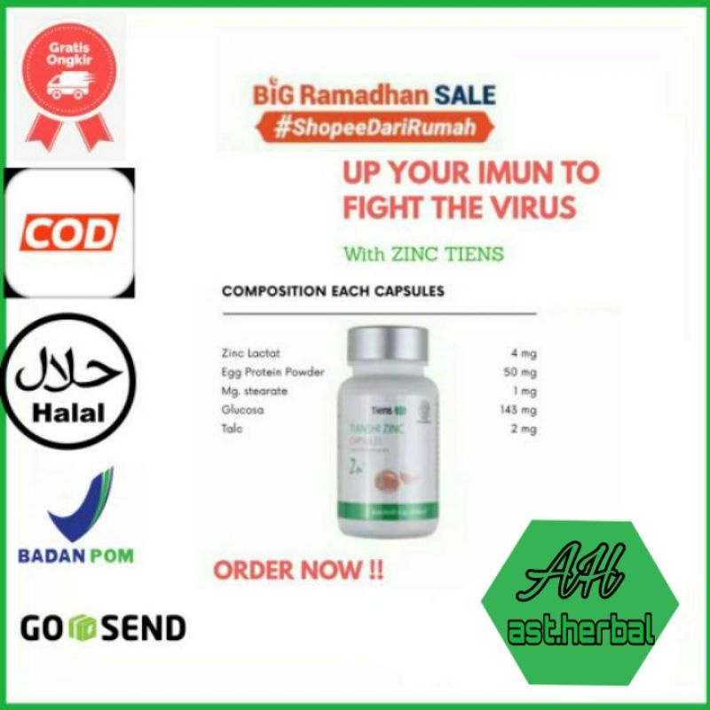 Jual ZINC CAPSULE ORIGINAL HARGA DISTRIBUTOR | Shopee Indonesia