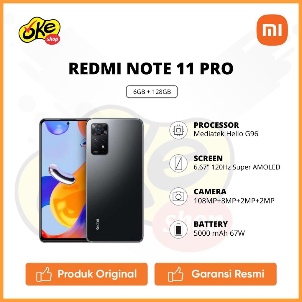 Jual Xiaomi Redmi Note 11 Pro 6/128GB | Shopee Indonesia