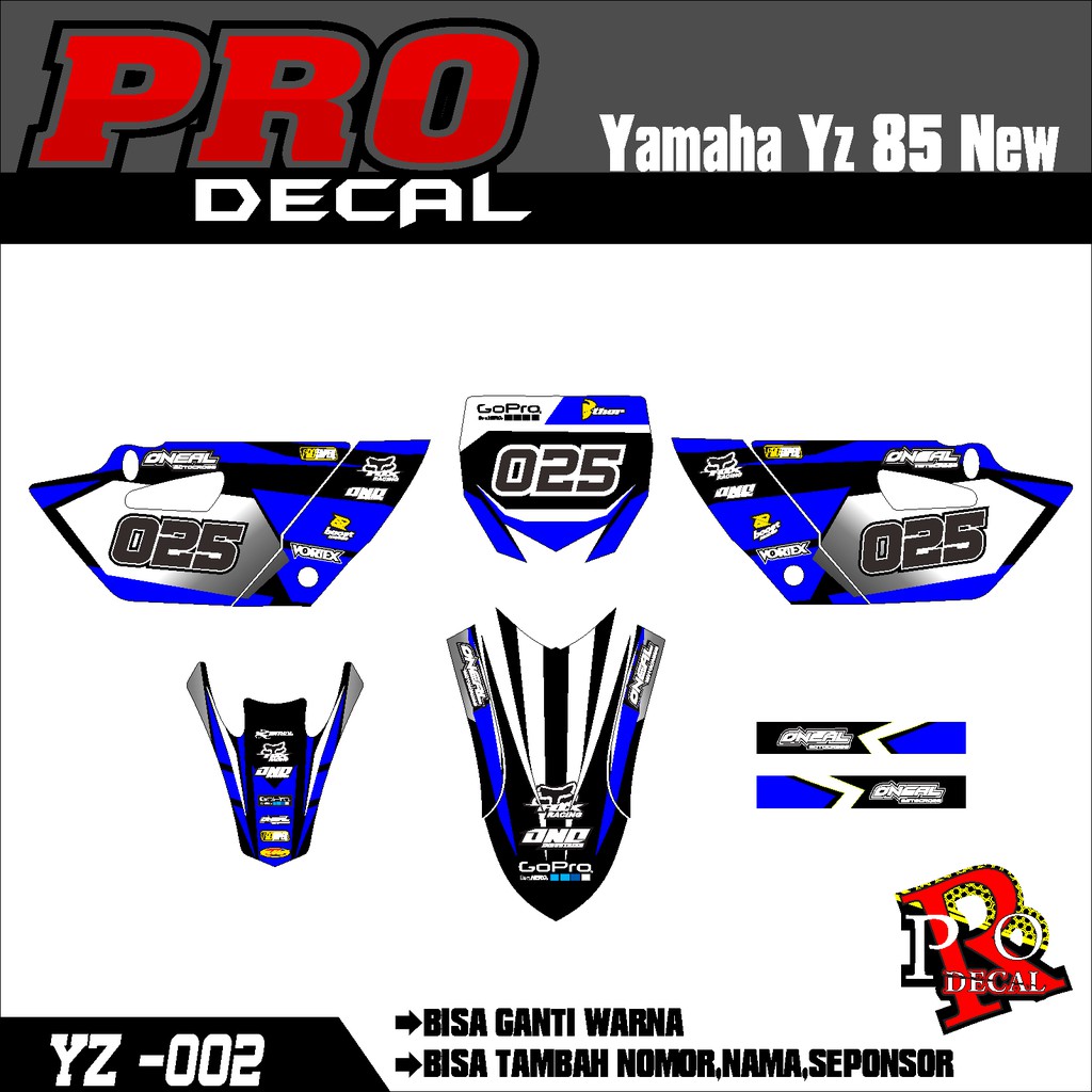 Jual DECAL STICKER MOTOR CUSTOM Yamaha Yz 85 New PRO-002/DECAL YAMAHA ...