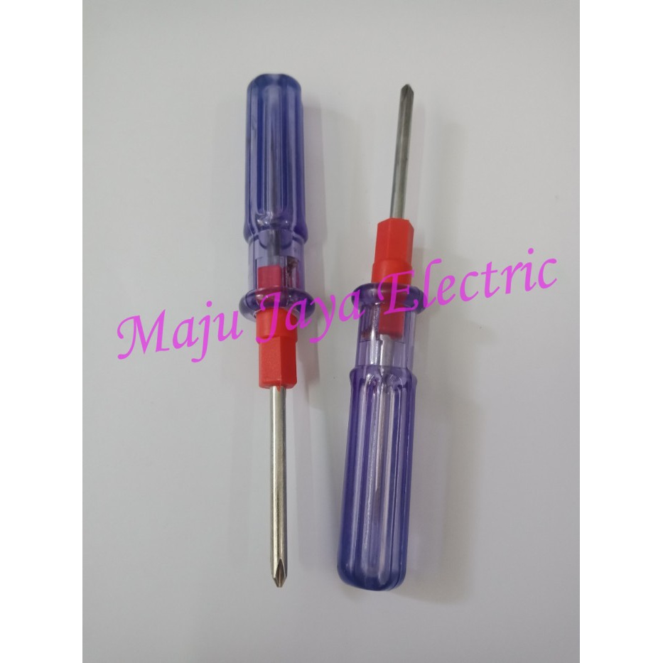 Jual Obeng 4 Inch Bening Standar Dua +/- Magnet Praktis Two Way ...