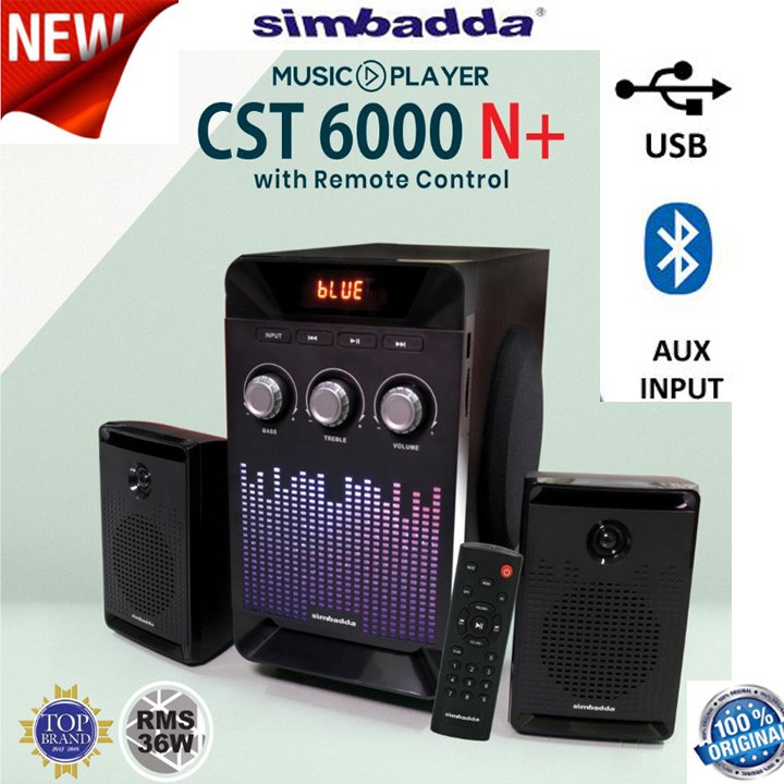 Jual Speaker Simbadda CST 6000 N+ , Volume,Bass & Treble - Bluetooth ...