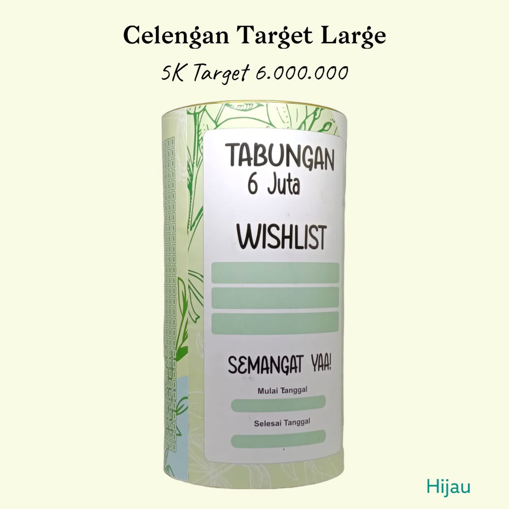 Jual CELENGAN TARGET JUMBO 5K TARGET 6JT TABUNGAN TARGET MURAH BUKA ...