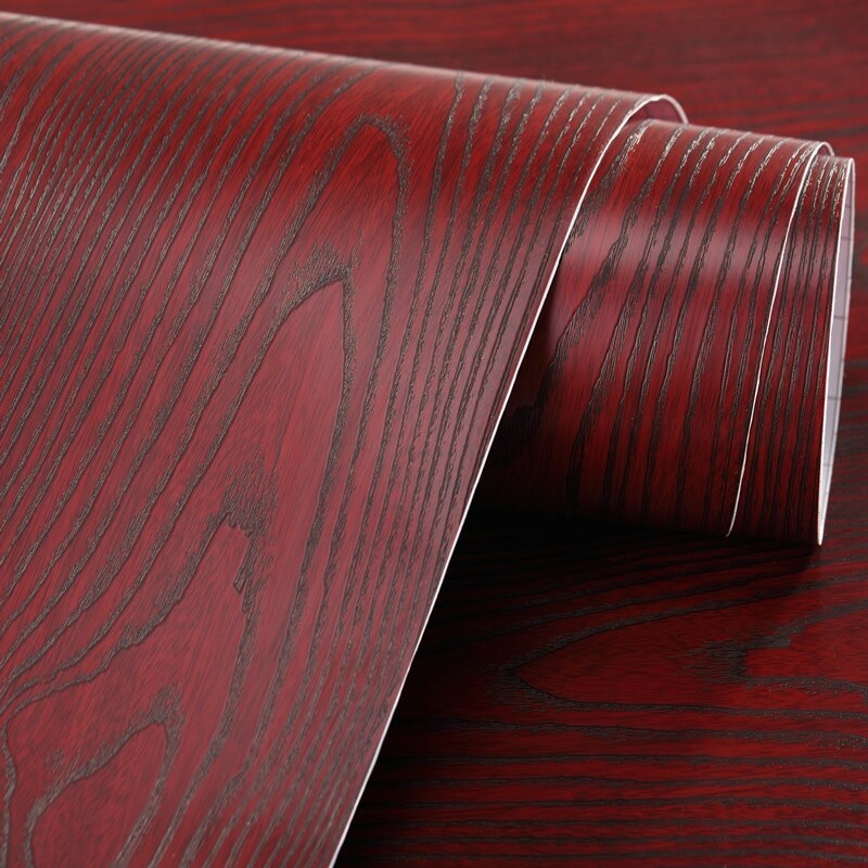 Jual Wallpaper sticker dinding motif Kayu Merah Maron Ukuran Panjang 8 ...