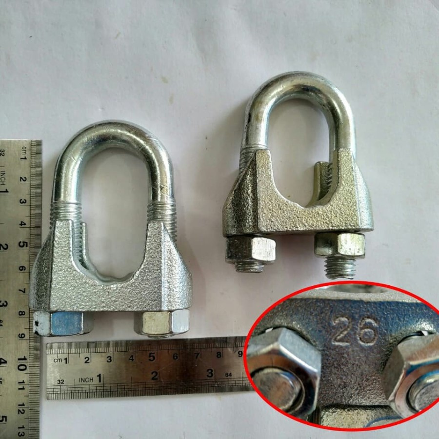 Jual KLEM SLING 26 MM KUKU MACAN CLAMP KLEM TALI KAWAT BAJA KABEL ...