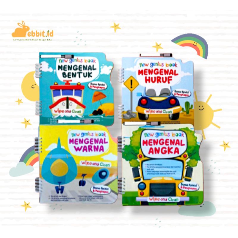 Jual New Genius Book (Huruf, Angka, Bentuk, dan Warna) | Shopee Indonesia