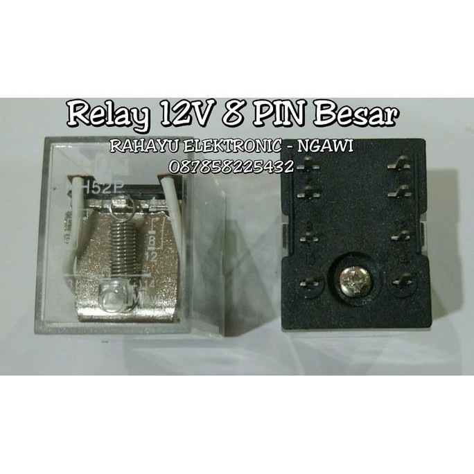 Jual Relay 12V 8 Pin Besar Rahel002 Kualitas Baik | Shopee Indonesia