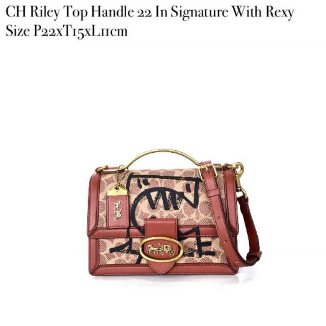 Jual Coach Riley Top Handle 22 In Signature With Rexy | Shopee Indonesia