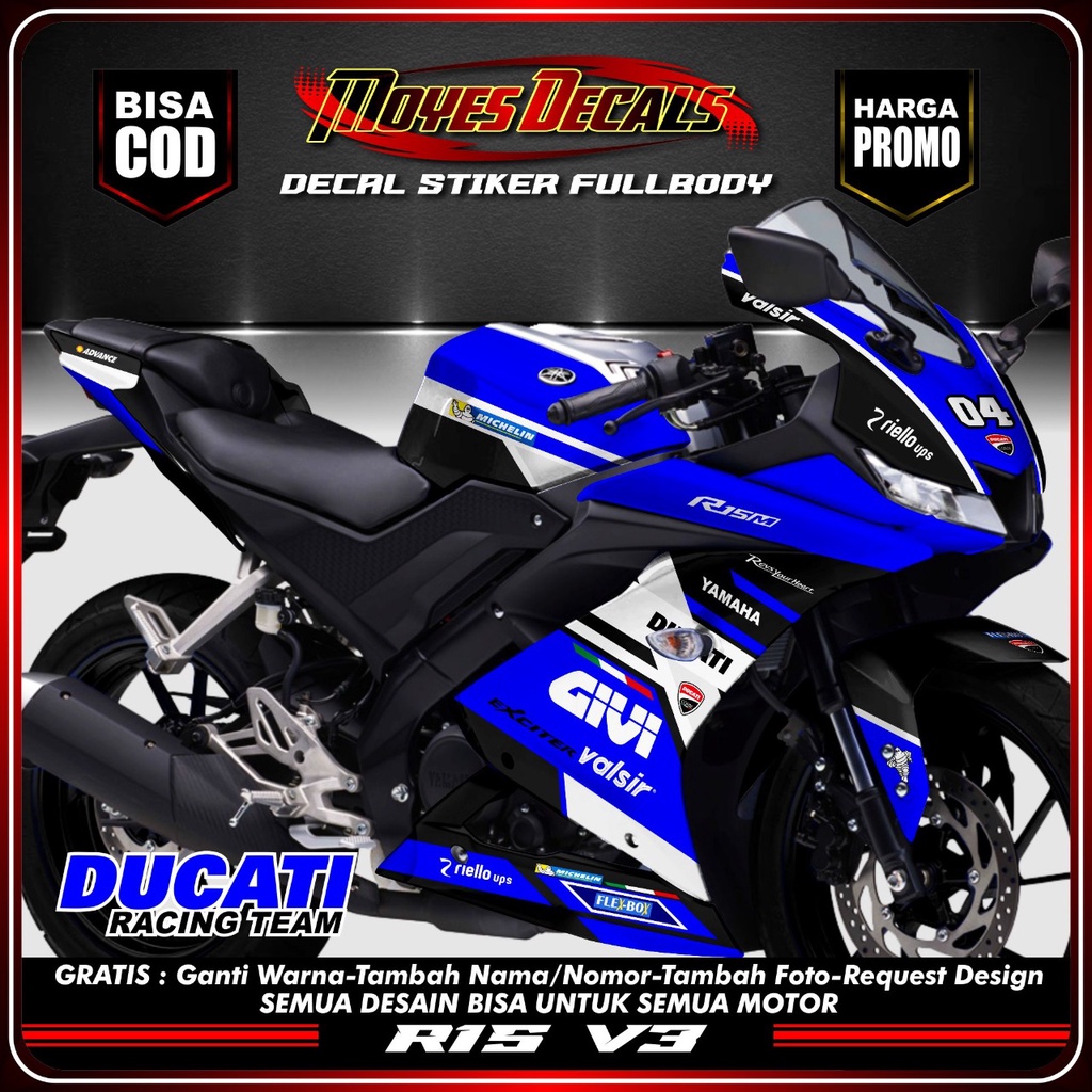 Jual Decal Stiker Motor R15 V3 Fullbody Decal Yamaha R15 V3 Fullbody ...