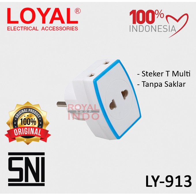 Jual Steker T-Multi Loyal (LY-913) (3 CABANG) (SNI) | Shopee Indonesia