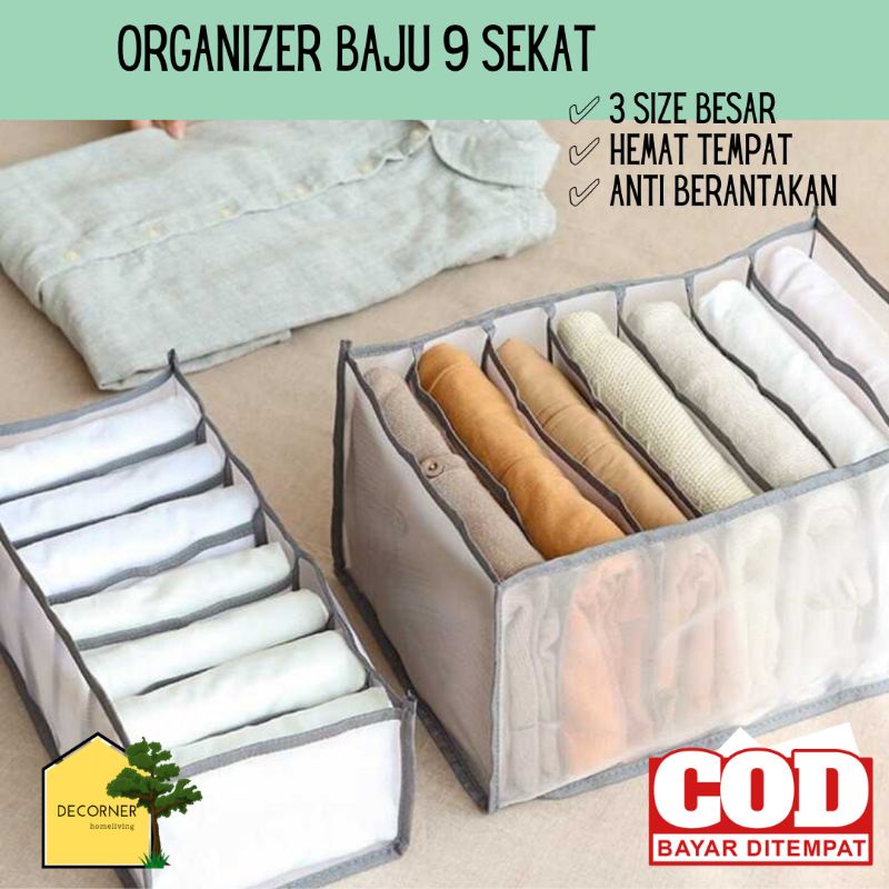 Jual Organizer Sekat Baju Pembatas Pakaian Celana Rok | Shopee Indonesia