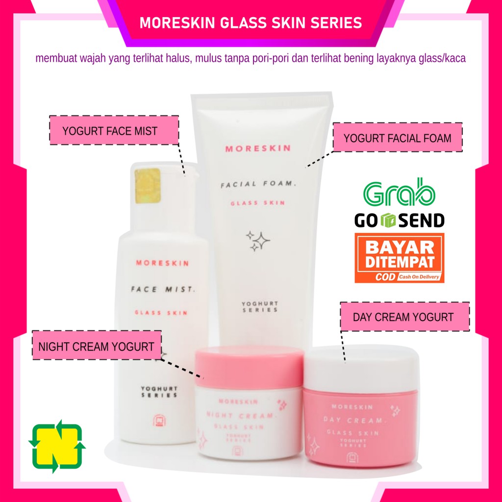 Jual PAKET PERAWATAN WAJAH YOGHURT SERIES - MORESKIN GLASKIN | Shopee ...