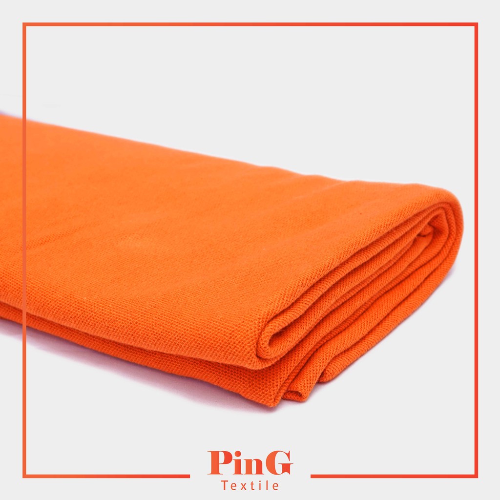 Jual LACOSTE COTTON PIQUE | ORANGE BAHAN KAIN KAOS | Shopee Indonesia