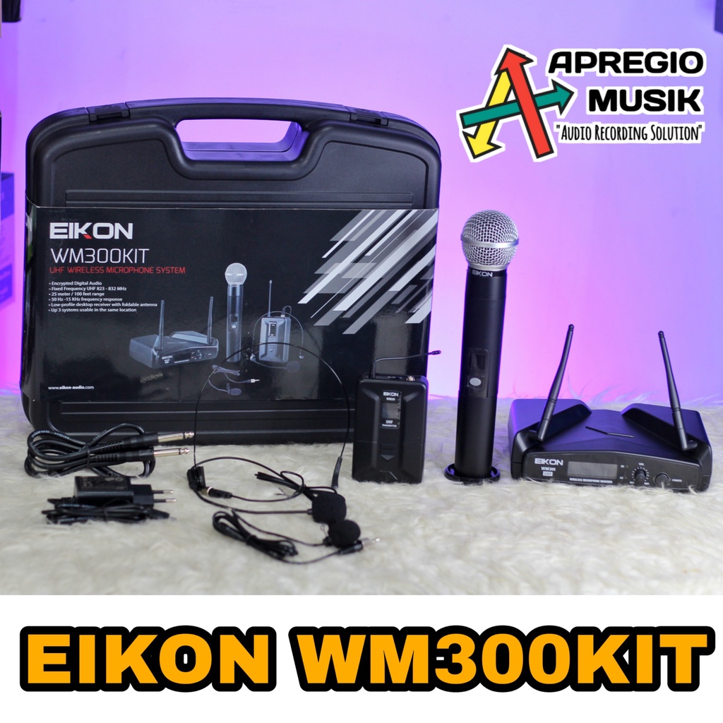 Jual PROEL EIKON WM300KIT WM 300 KIT Wireless Microphone UHF System | Shopee Indonesia