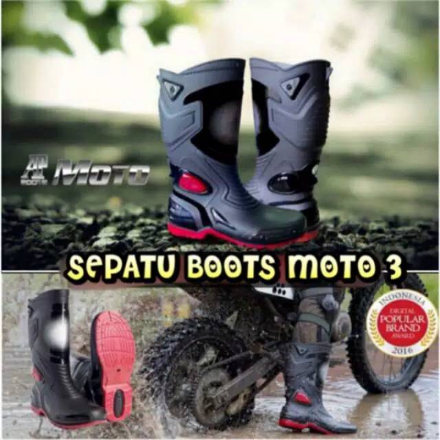 Jual SEPATU BIKER ORIGINAL MERK AP BOOTS MOTO 3 (MODEL TERBARU DARI AP ...