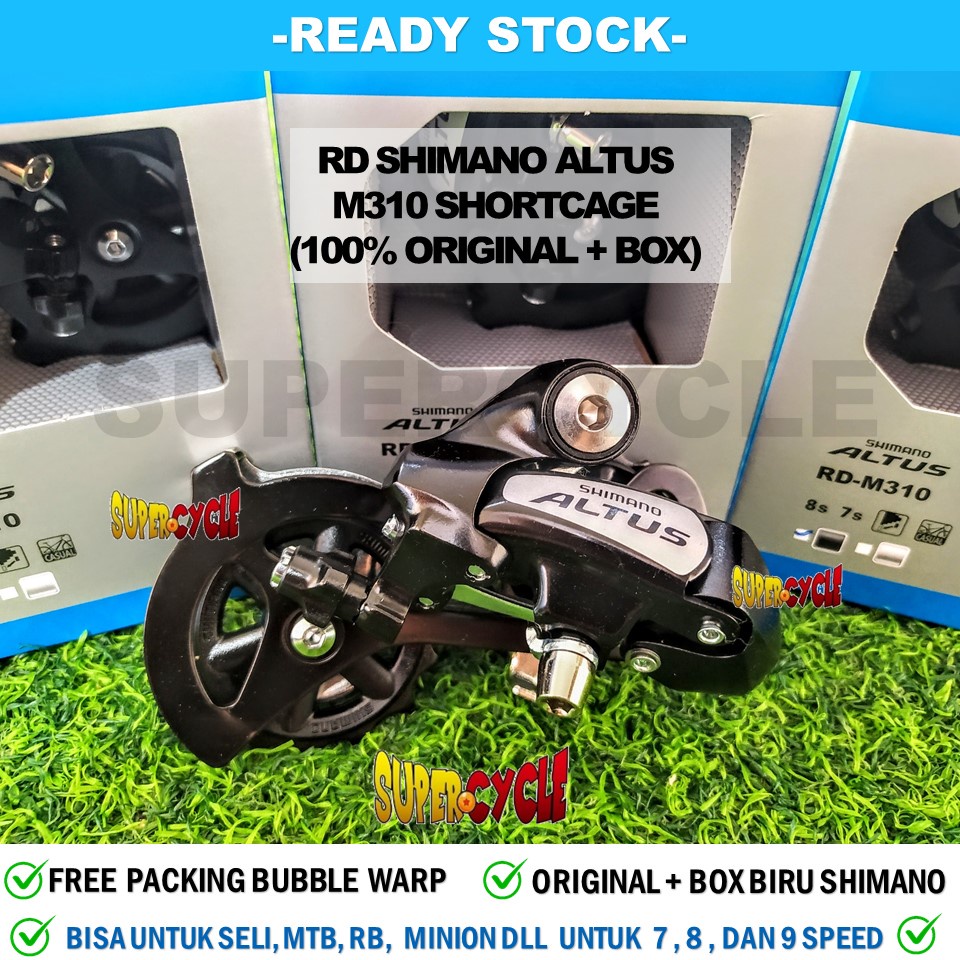 Jual RD Shimano Altus M310 8 speed / 7 speed short cage Original ...