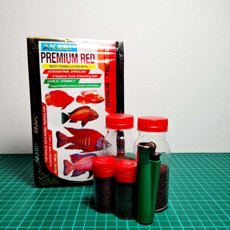 Jual PELET IKAN CICHLID PAKAN IKAN CHANNA AKARI PREMIUM RED 1mm ORIGINAL | Shopee Indonesia