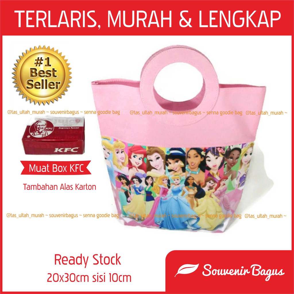 Jual Tas Ultah Anak Princess / Souvenir Ulang Tahun Princess Cinderalla ...