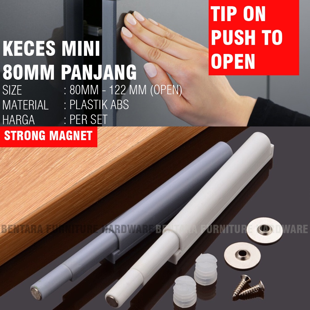 Jual 80MM HUBEN KECES TIP-ON PUSH OPEN MAGNET PANJANG PUSH TO OPEN MZ ...
