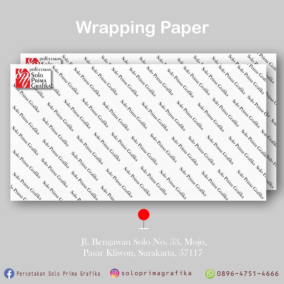 Jual WRAPPING PAPER / CETAK KERTAS BUNGKUS CUSTOM/ BUNGKUS BAJU ...