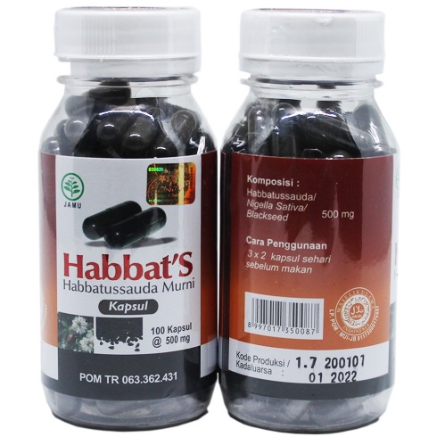 Jual Habbats Habbatussauda Murni 100 Kapsul | Habbat's | Shopee Indonesia