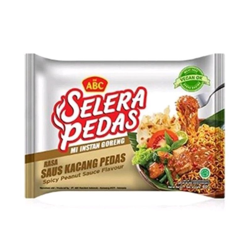 Jual MIE INSTAN GORENG ABC SELERA PEDAS RASA SAUS KACANG PEDAS | Shopee ...