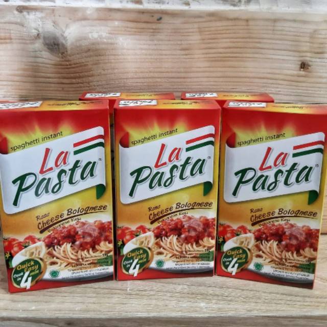 Jual LA PASTA SPAGHETTI INSTAN CHEESE BOLOGNESE 59 gr | Shopee Indonesia