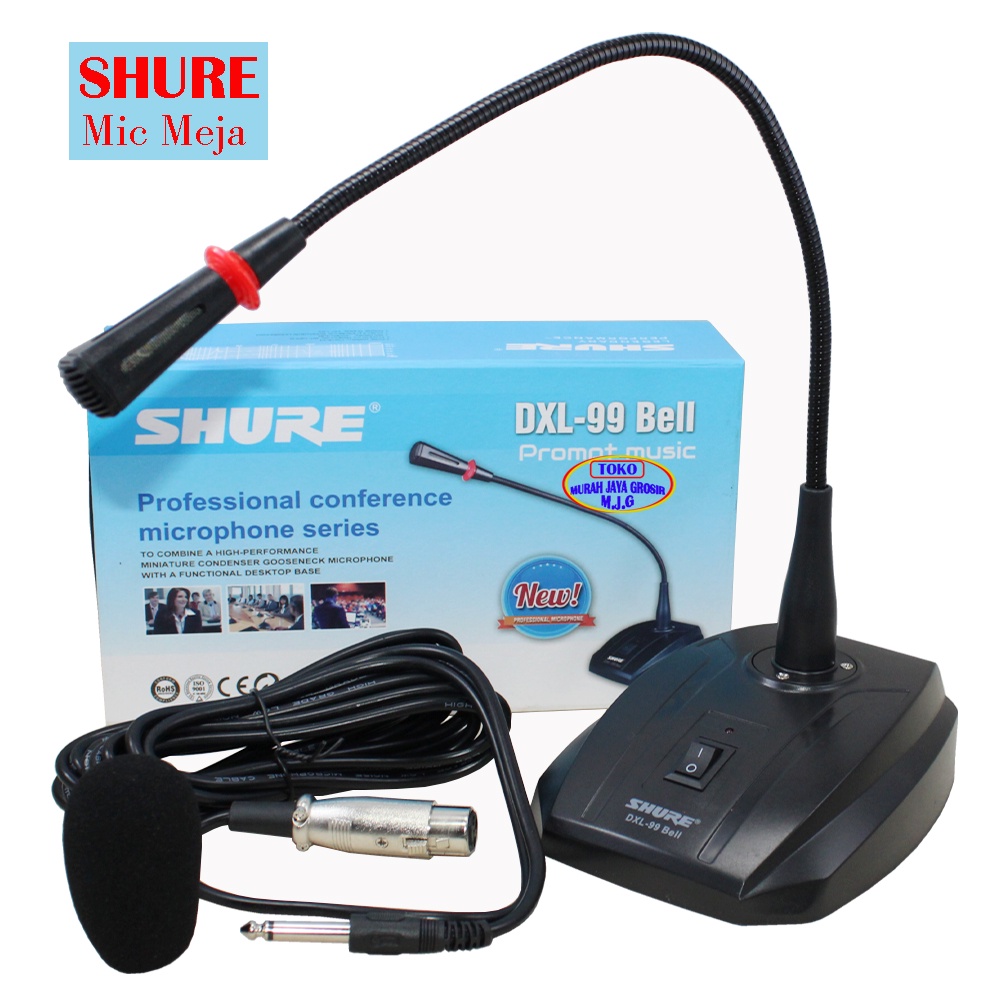 Jual Microphone Podium Shure DXL 99 BELL Mic Meja / Mikrofon Mimbar ...
