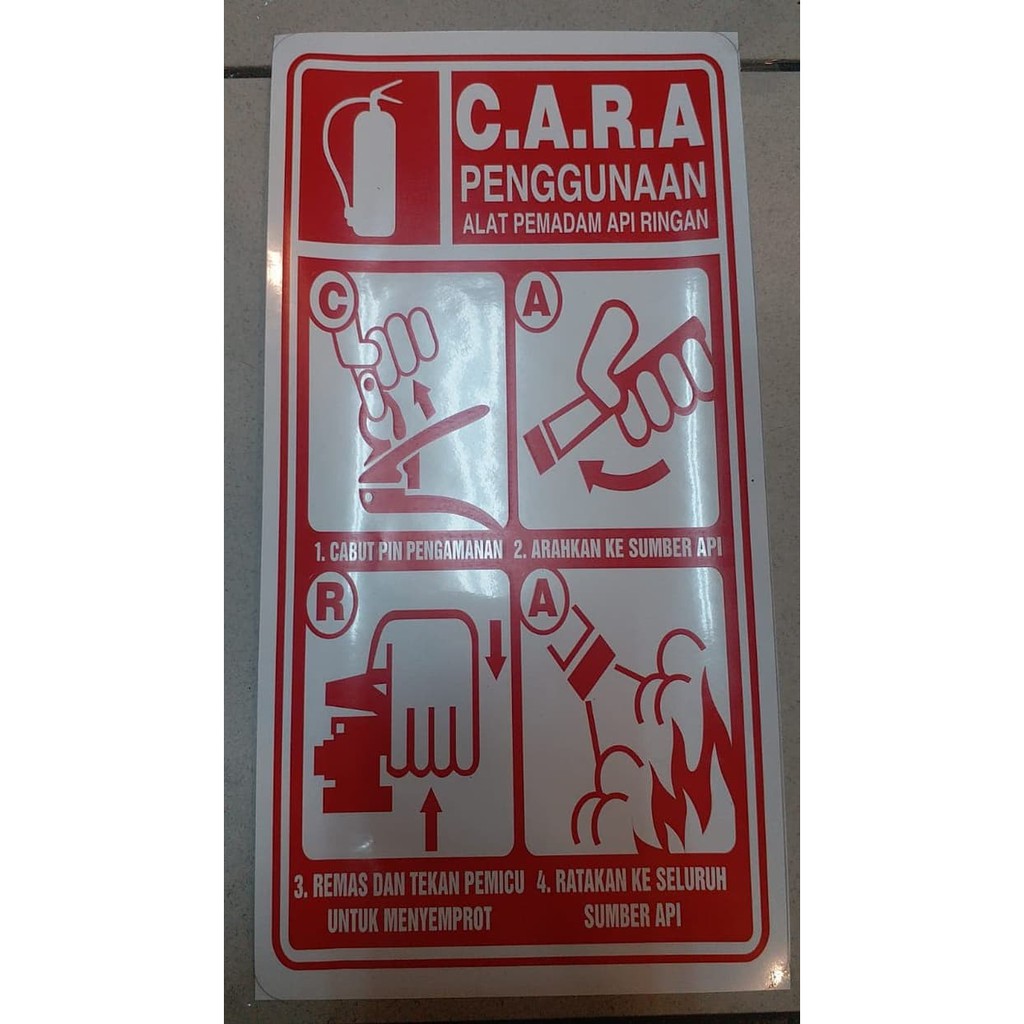 Jual SIGN LABEL STICKER CARA PENGGUNAAN ALAT PEMADAM API RINGAN ...