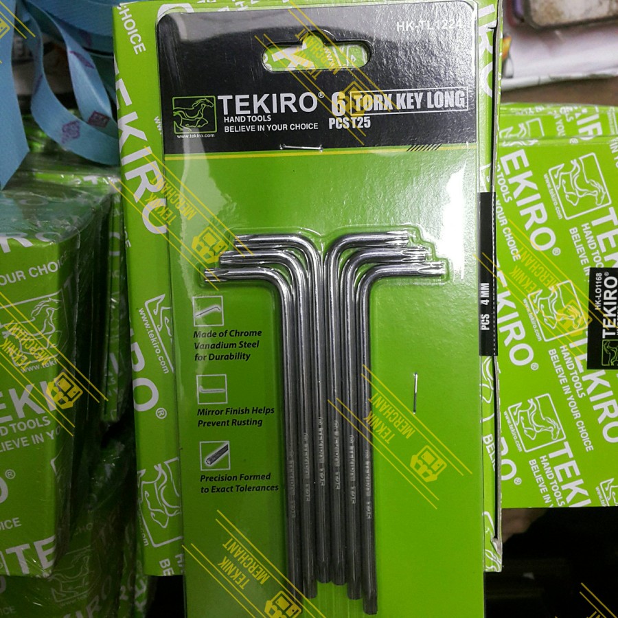 Jual TEKIRO kunci L BINTANG T25 torx key long ORIGINAL T 25 ECERAN | Shopee Indonesia