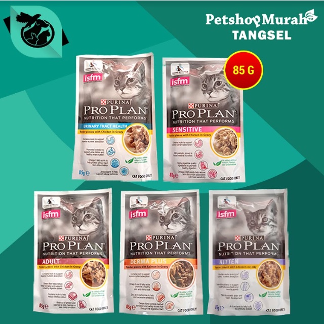 Jual Makanan Kucing ProPlan DERMA SALMON Pouch 85 Gram Wet Food Pro ...